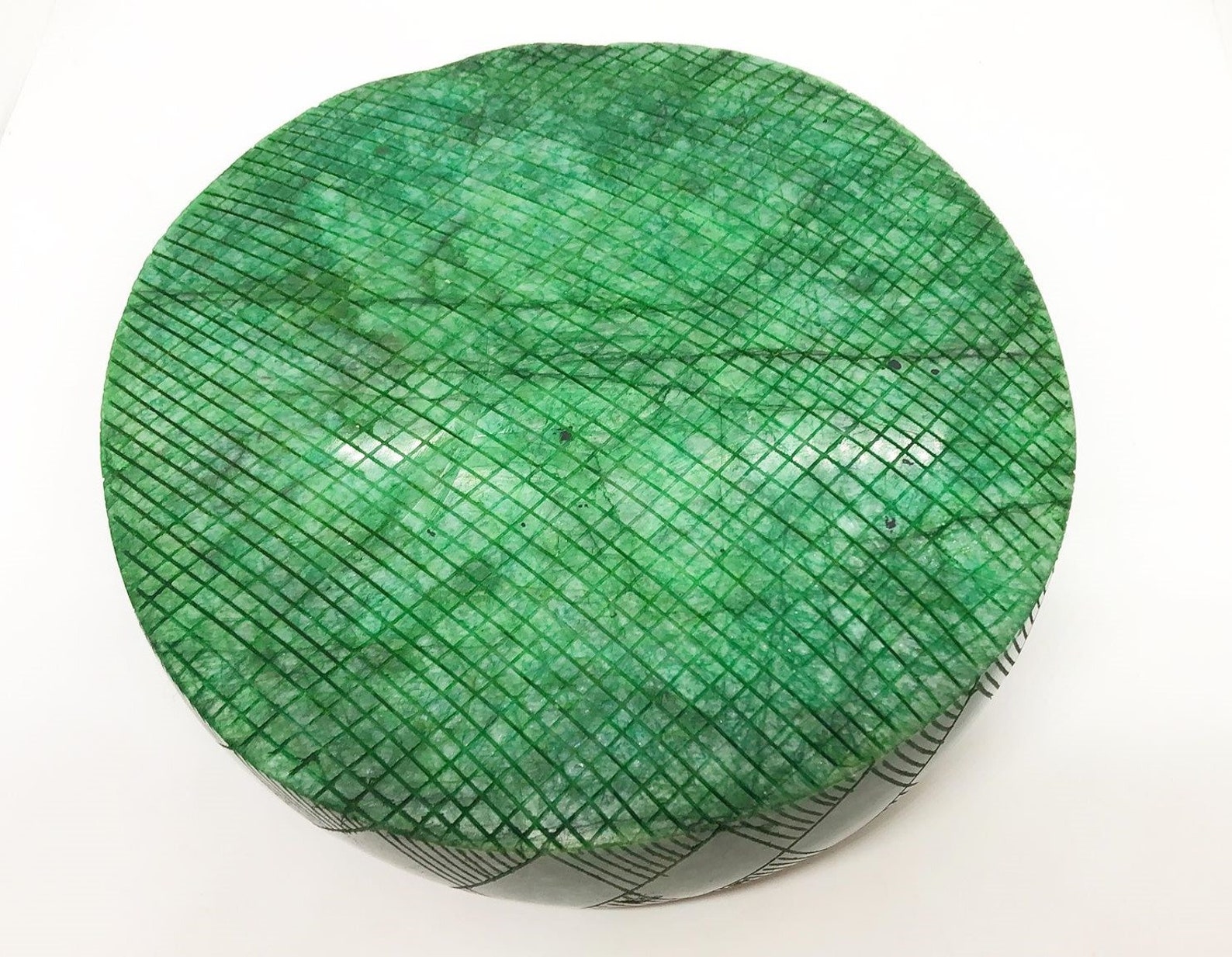 Vintage Natural Emerald Carved Floral Statue Paperweight - Etsy