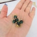 Vintage 18K Solid Yellow Gold Green Cat's Eye Link - Etsy
