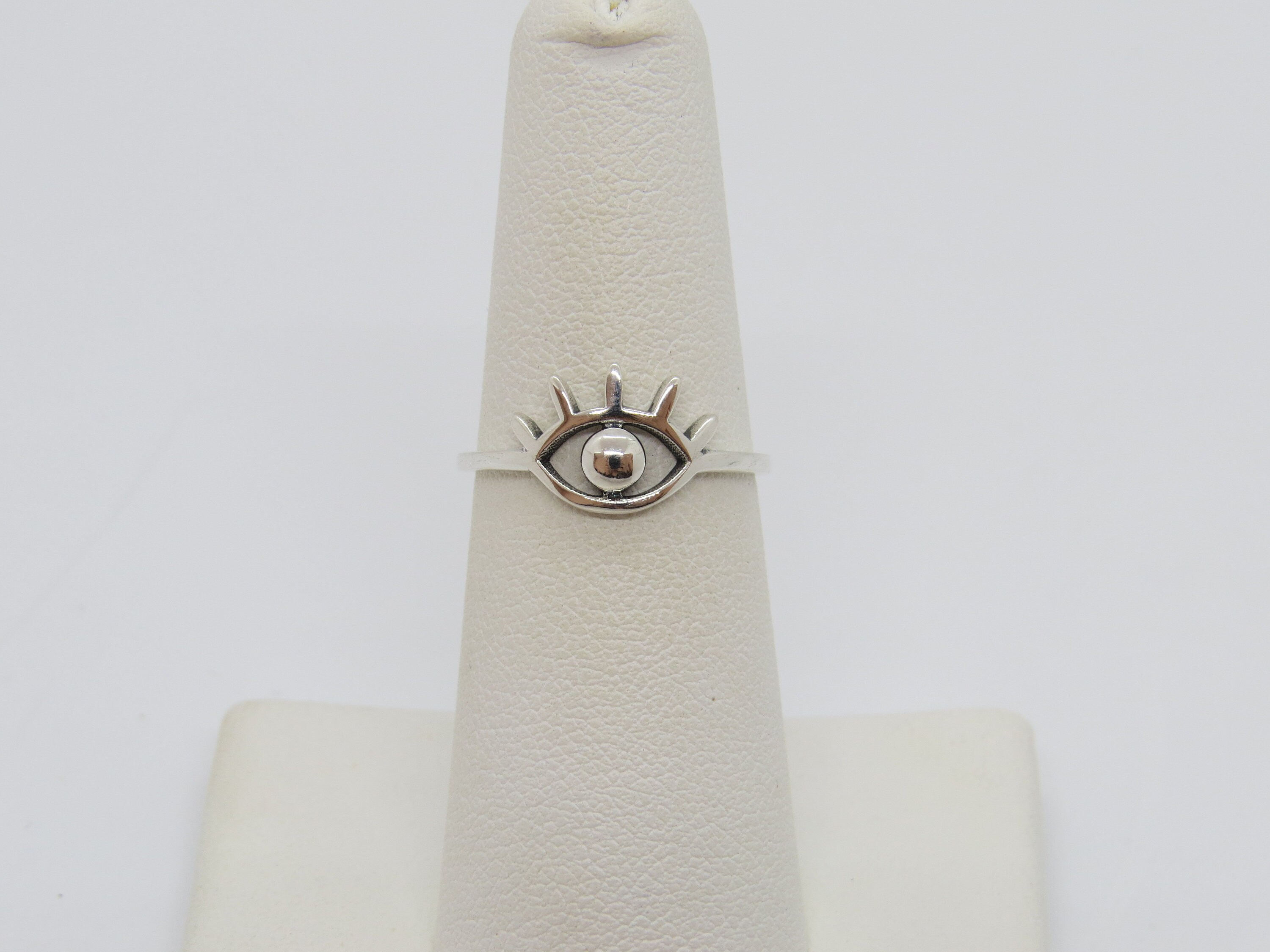 Vintage Sterling Silver Evil Eye Ring Size 10 | Etsy