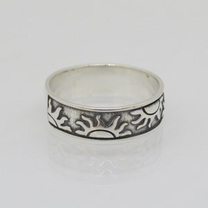 Sterling Silver Suns Band Ring Size 5 - Etsy