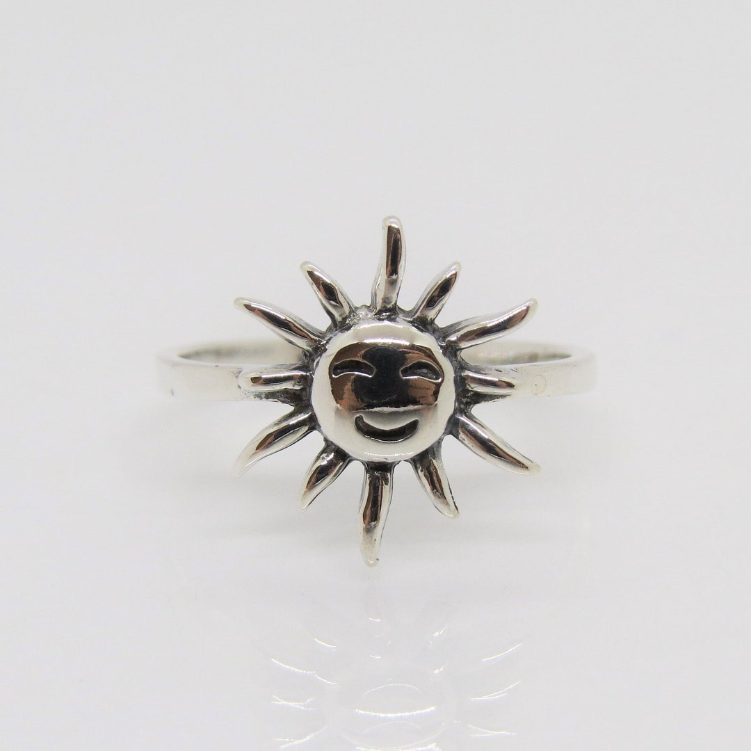 Vintage Sterling Silver Sun Ring Size 7 - Etsy
