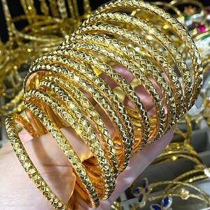 Vintage 15K 610 Yellow Gold Round Bangle Bracelet 50MM 52MM 54MM - Etsy