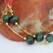 Vintage 18K Solid Yellow Gold Green Cat's Eye Link - Etsy