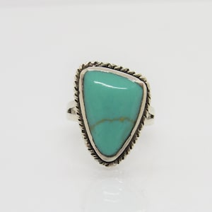 Vintage Sterling Silver Turquoise Dome Ring Size 7 - Etsy