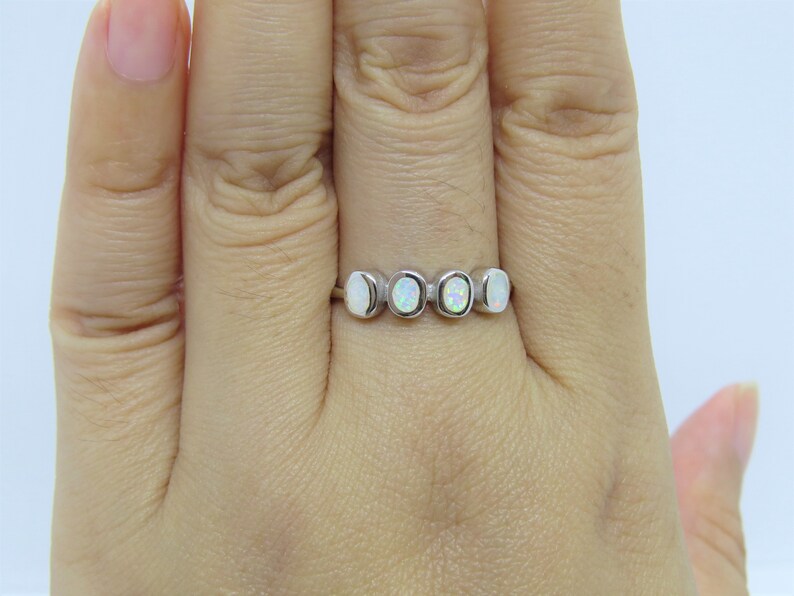 Vintage Sterling Silver Oval Fire Opal Ring Size 8 - Etsy