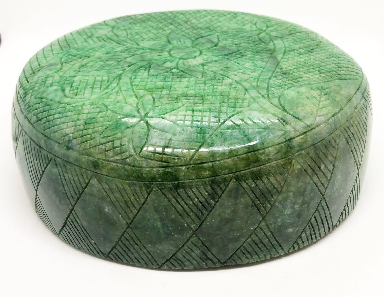 Vintage Natural Emerald Carved Floral Statue Paperweight - Etsy