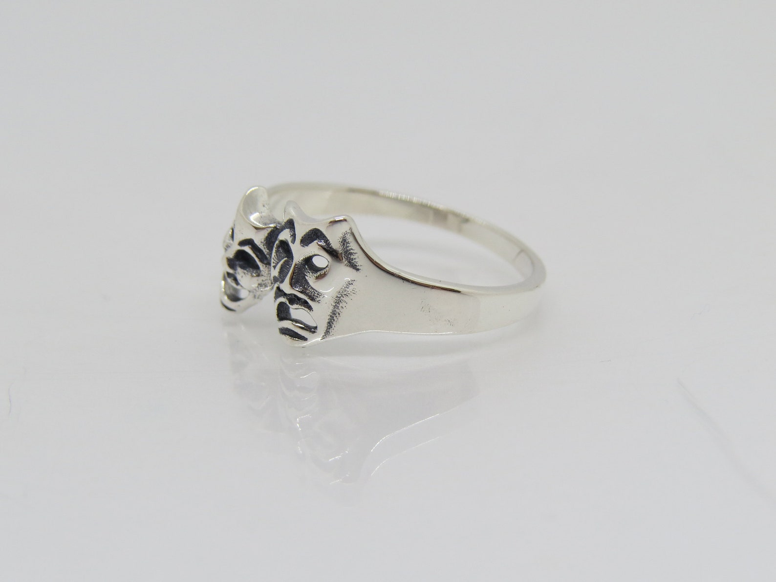 Vintage Sterling Silver Happy Sad Face Ring Size 8 - Etsy