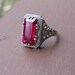 Vintage Sterling Silver Ruby Filigree Dome Ring Size 6 - Etsy