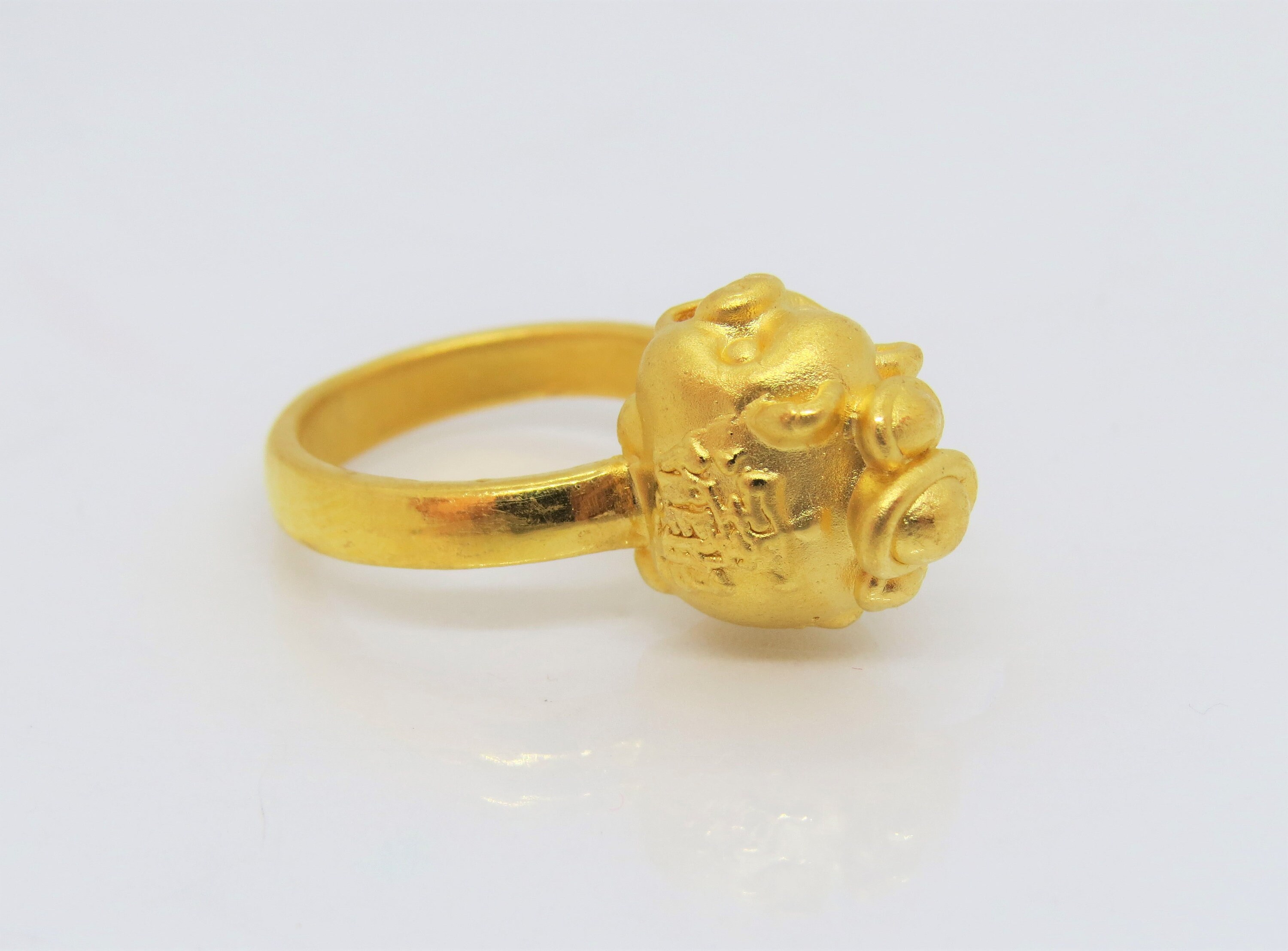 Vintage 24K 9999 Gold 3D Pig Ring Size 6 | Etsy