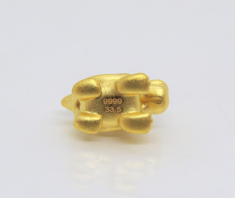 Vintage Pure 24K 9999 Gold Dragon Turtle Charm Bead Pendant - Etsy