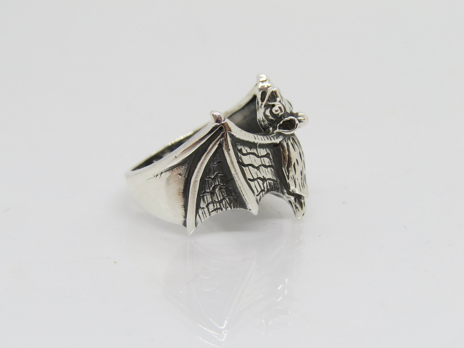 Vintage Sterling Silver Bat Unisex Ring Size 10 | Etsy