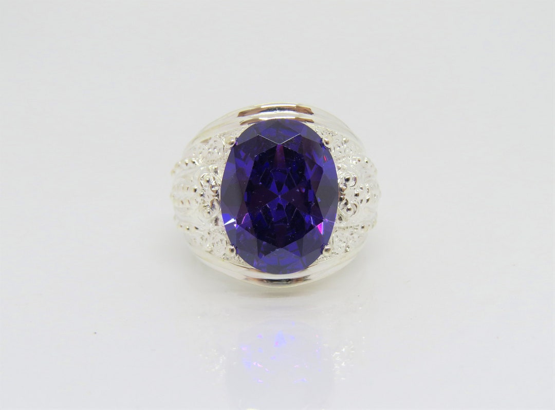 Vintage Sterling Silver Oval Amethyst Frog Ring Size 8 - Etsy