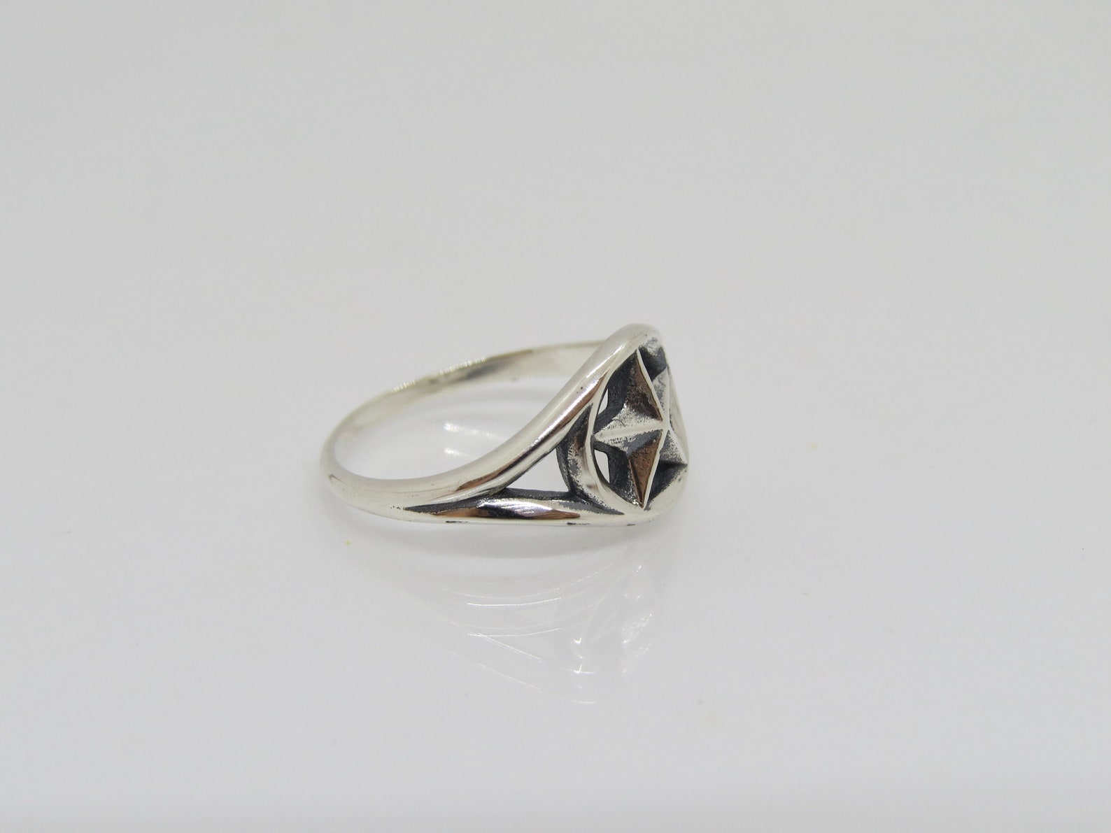 Vintage Sterling Silver Star Ring Size 7 | Etsy