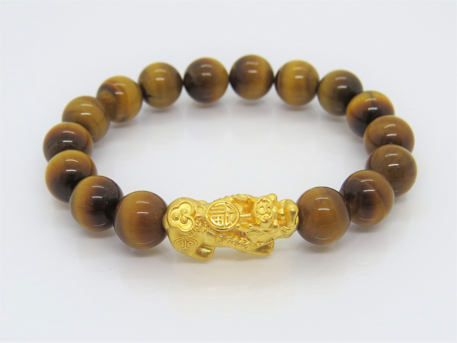 Vintage 24K 9999 Yellow Gold 3D Pixiu With Tiger's Eye - Etsy