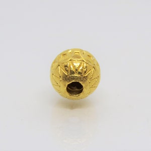 Vintage Pure 24K 9999 Gold Money Coin Ball Charm Bead Pendant - Etsy
