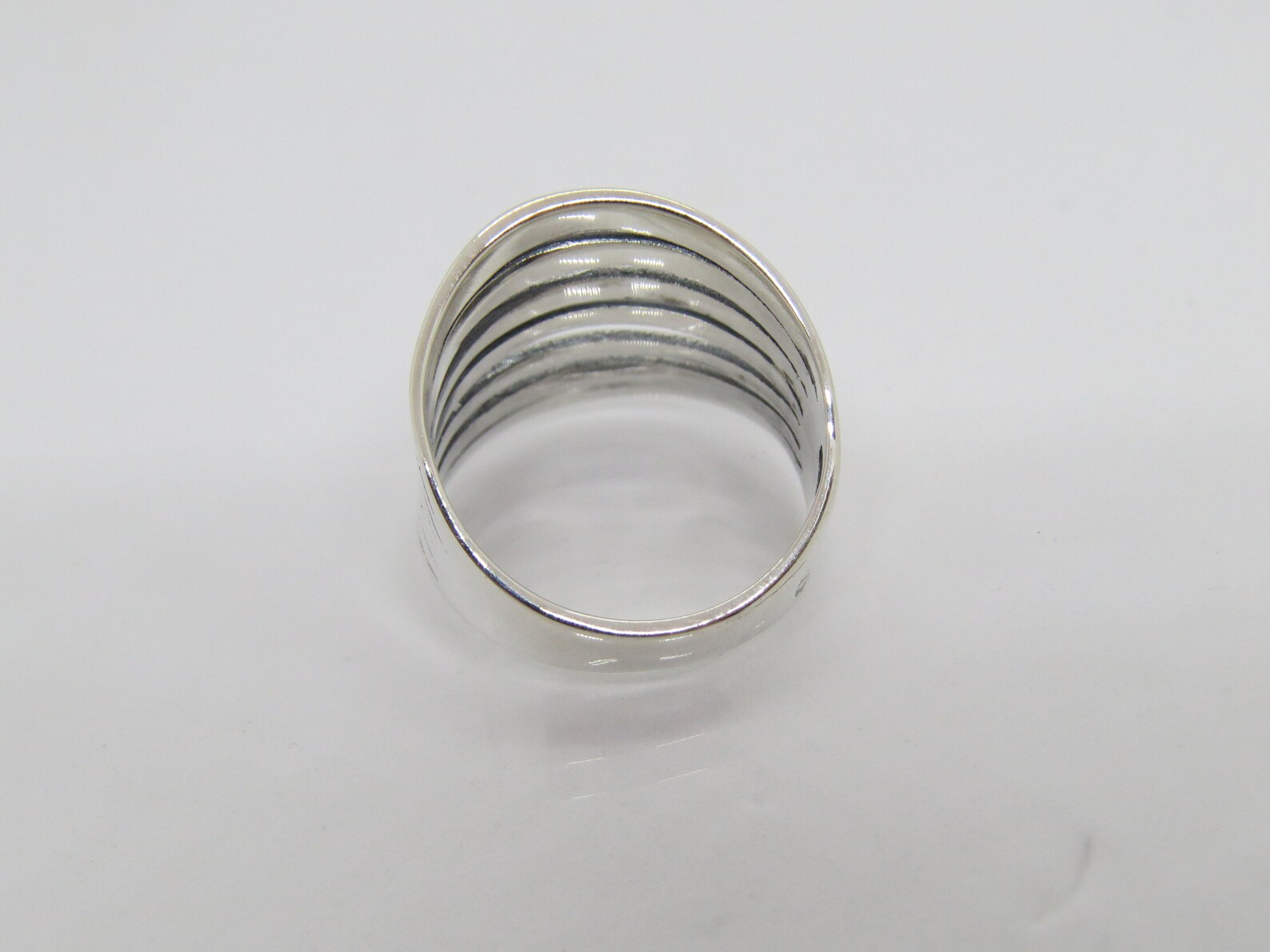 Vintage Sterling Silver Multi Rows Dome Ring Size 10 - Etsy