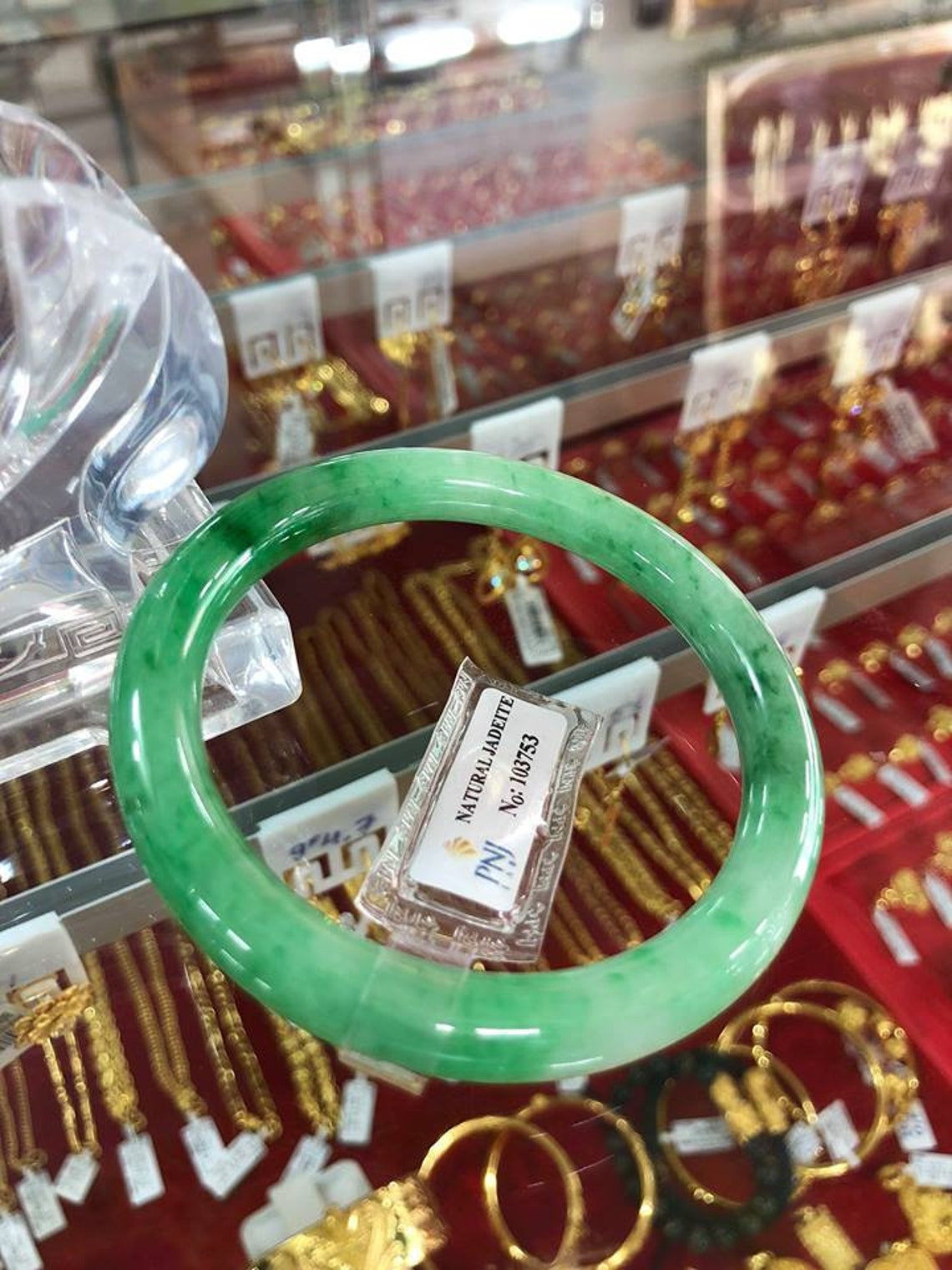 Translucent Natural Green White Jadeite Jade Vintage Bangle - Etsy