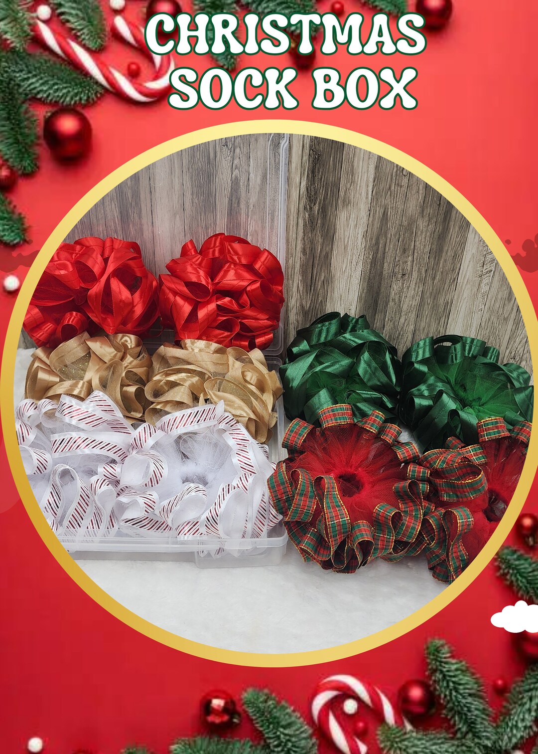 Holiday Tutu Sock Box - Etsy