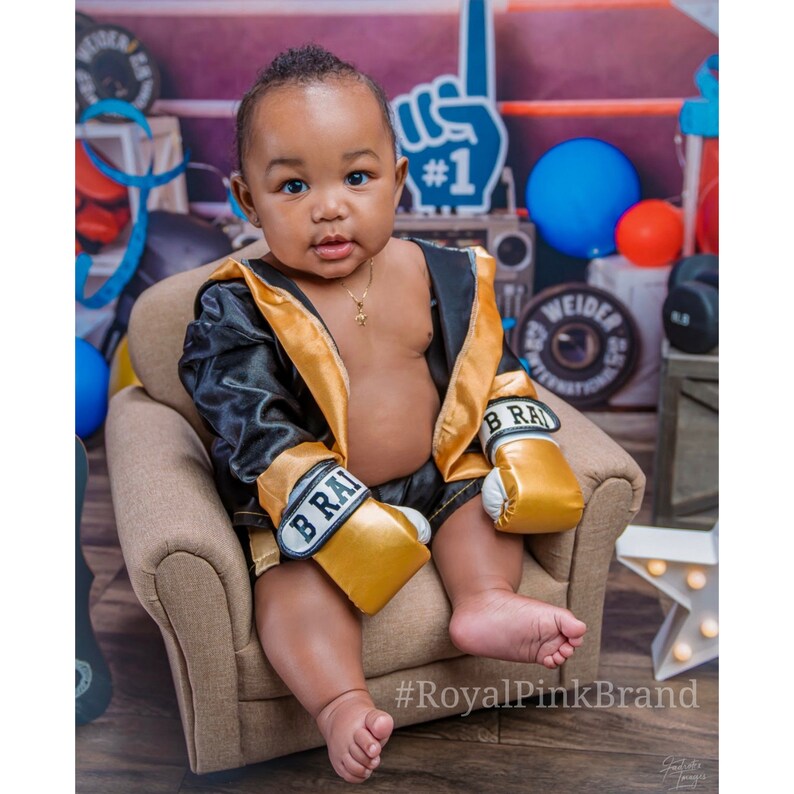 Baby Boxer Outfit With Wearable Custom Gloves Jacket and - Etsy