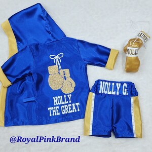 TRI Color Baby Boxer Outfit Complete Set. Personalized - Etsy