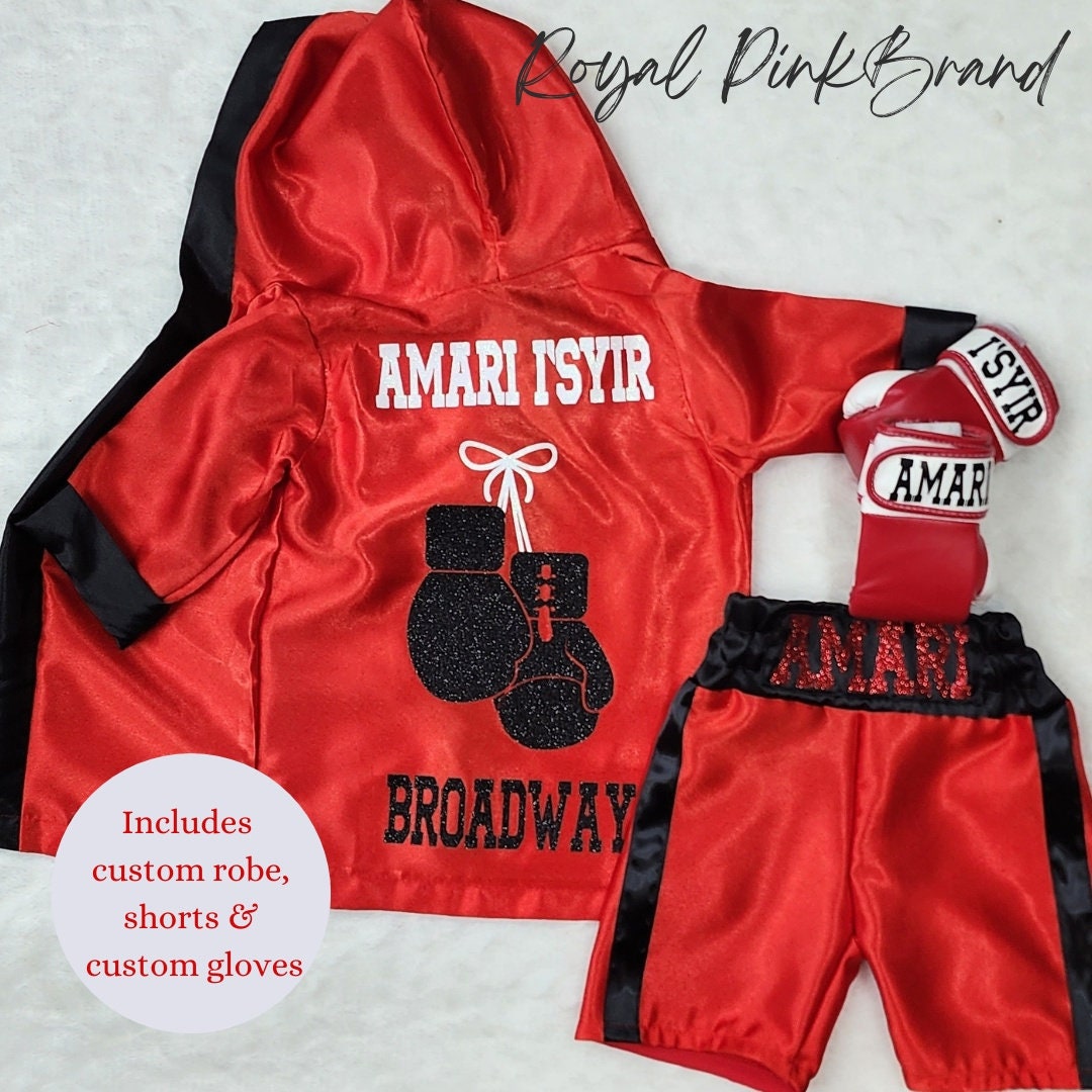 Baby Boxer Outfit With Wearable Custom Gloves, Jacket, and Shorts ...