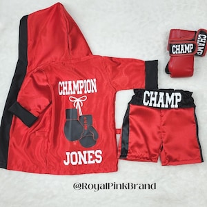 Baby Boxer Outfit With Wearable Custom Gloves, Jacket, and Shorts ...