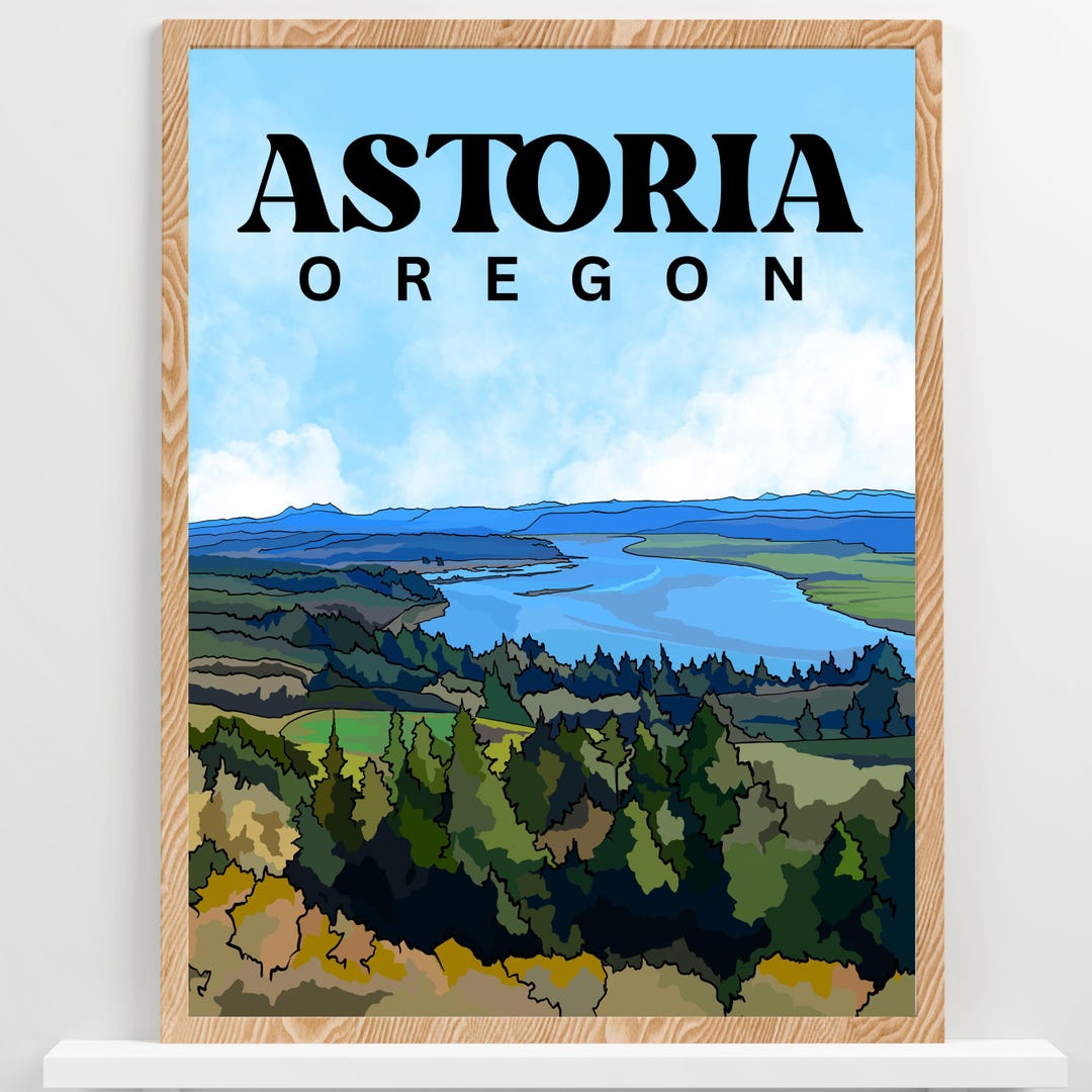 Astoria, Oregon Poster | Oregon Travel Print - Multiple Sizes, High ...