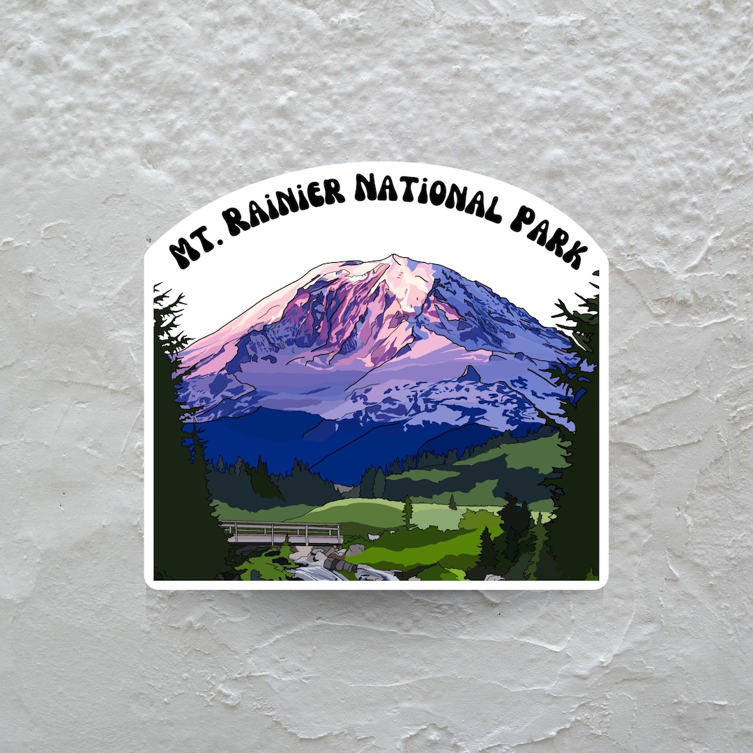 Mount Rainier National Park Sticker at Sandra Miles blog