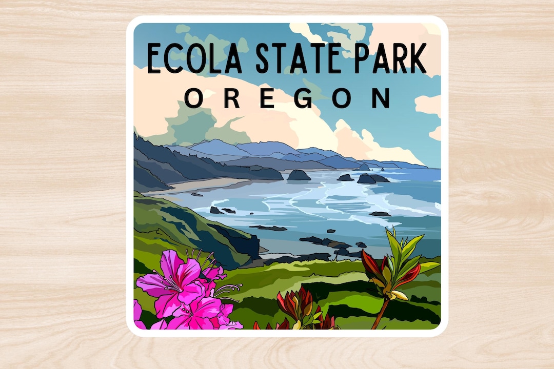 Ecola State Park Sticker, Oregon - Vinyl Decal, Waterproof Outdoor Use ...