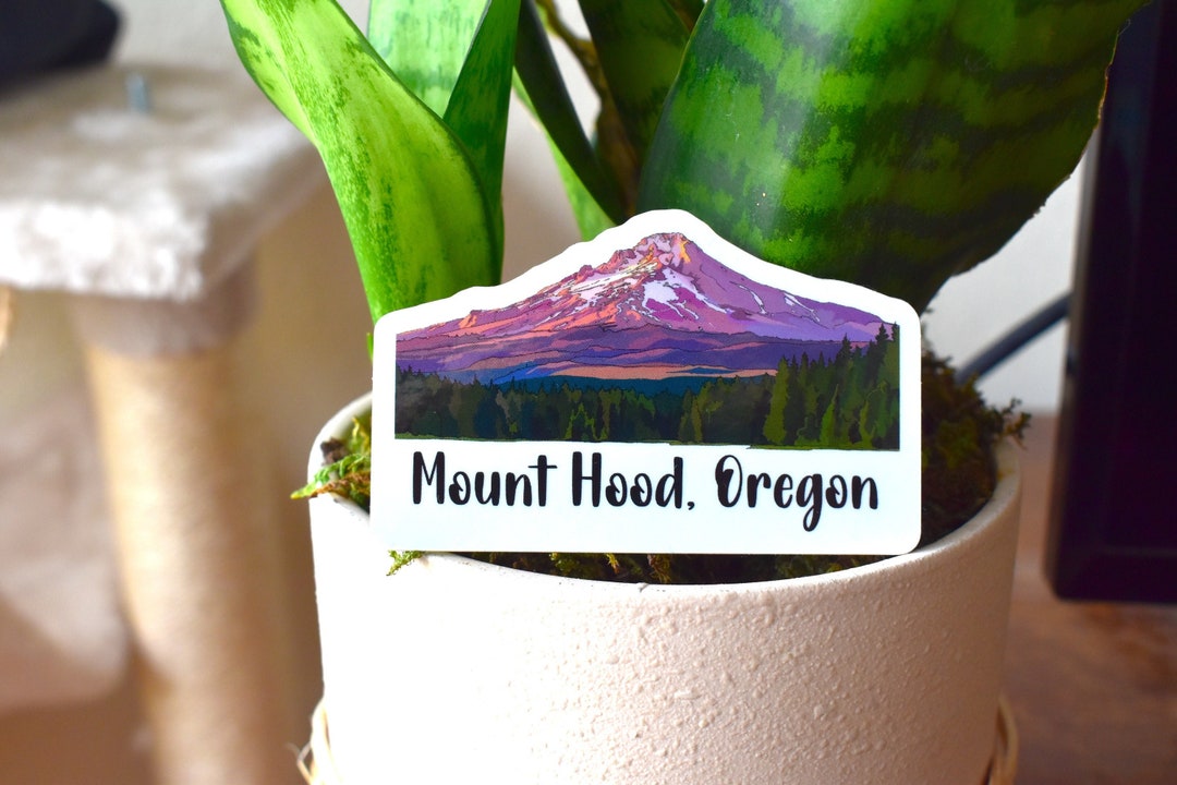 Mount Hood Sticker Decal Oregon Vinyl Decal, Waterproof Outdoor Use, UV ...