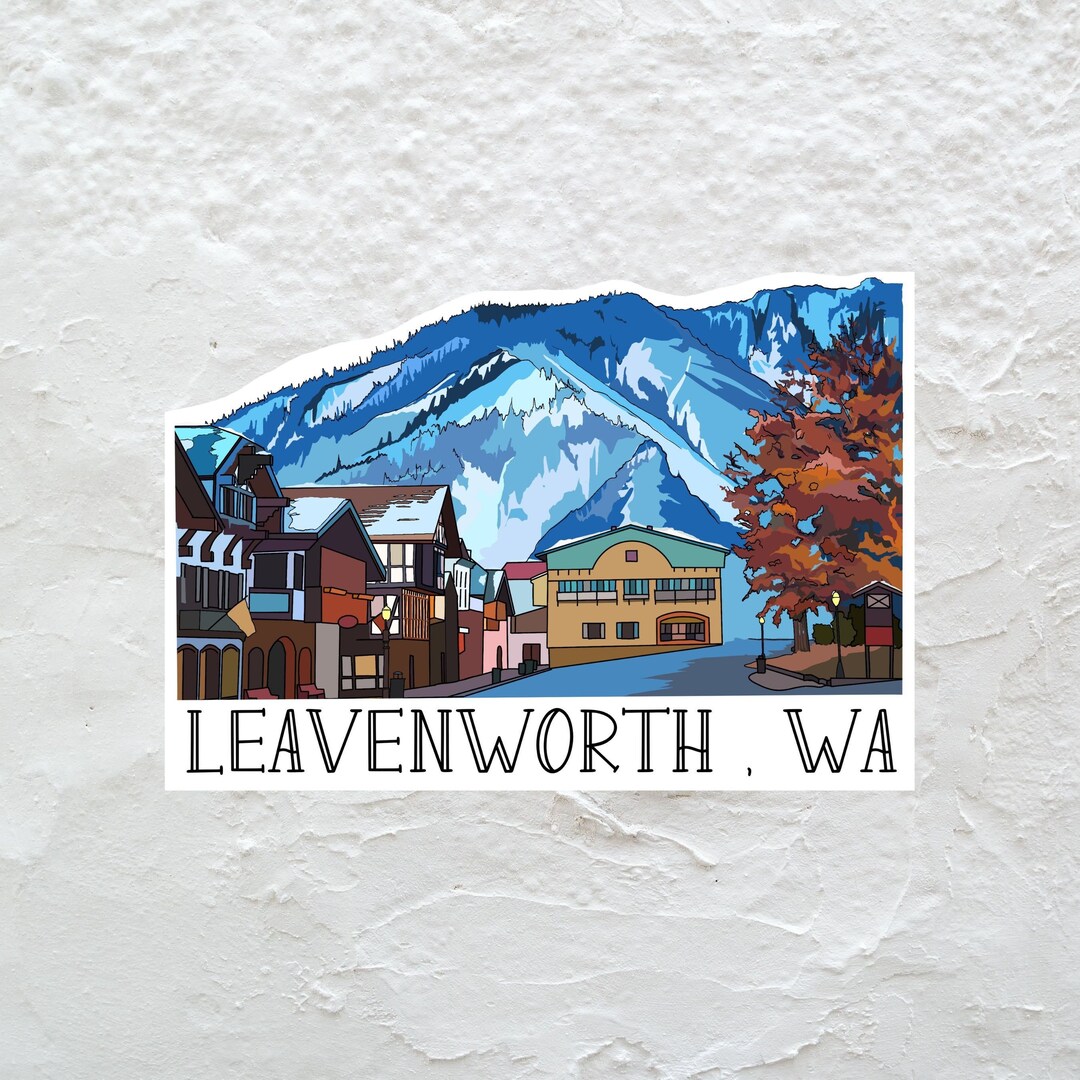 Leavenworth, Washington Sticker - Bavarian City Vinyl Decal, Waterproof ...