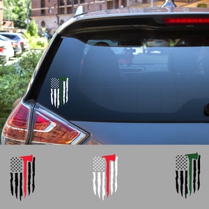Firefighter Flag Decal Wildland Firefighter Flag Car Decal Firemans Axe ...