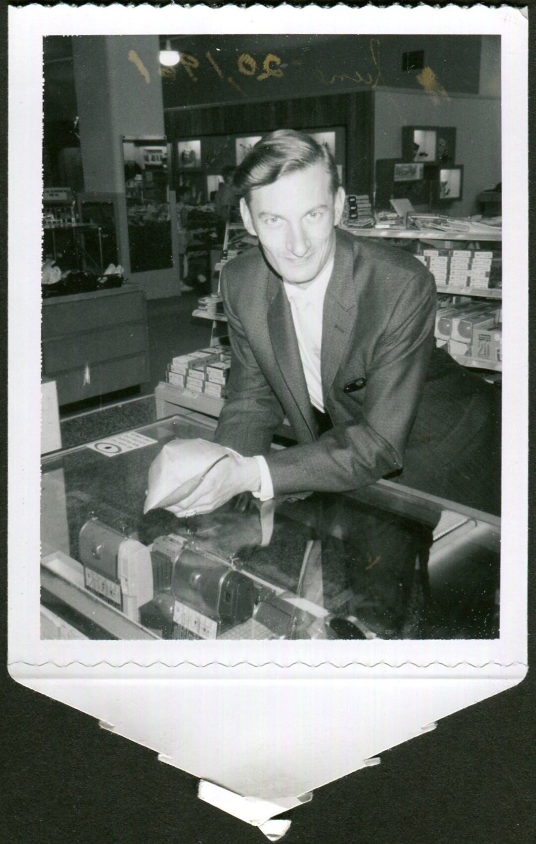Vintage Photo Handsome Man Behind the Counter at Camera Store - Etsy