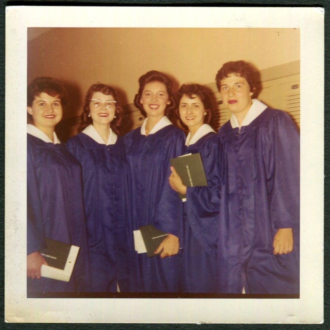 Vintage Photo Group of Smiling Girls in Choir Robes 1950's, Original ...