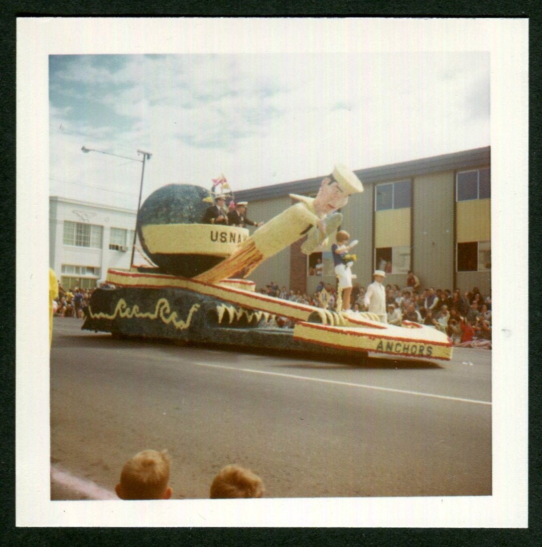 Vintage Photo US Navy Float Street Parade Sailor 1960's, Original Found ...
