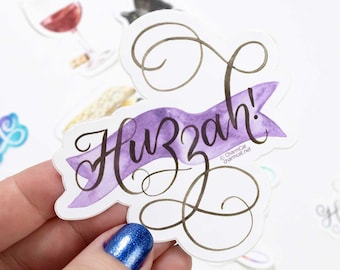Huzzah Sticker | Etsy