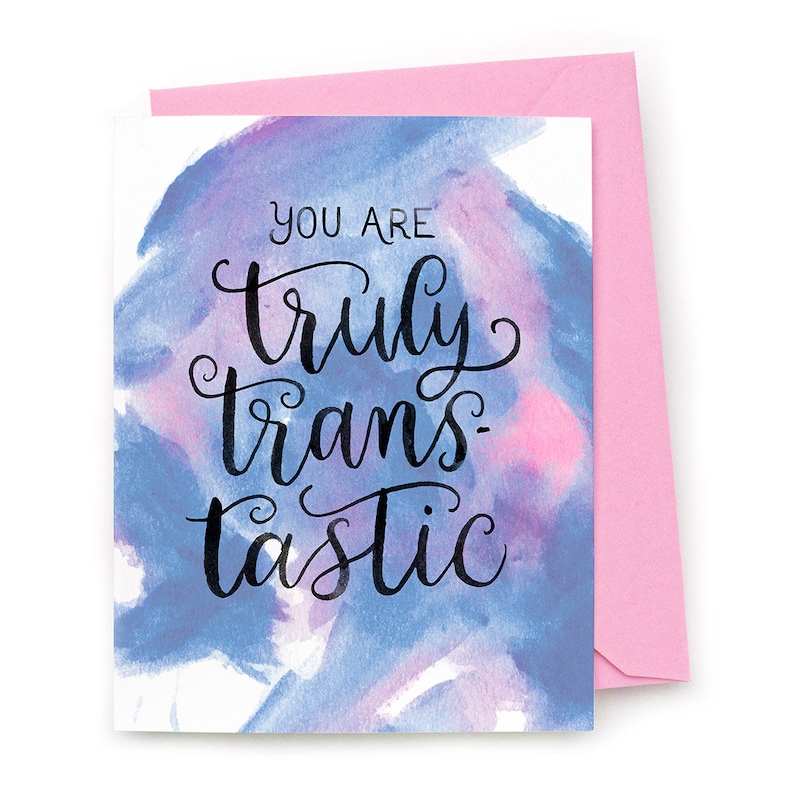 Trans-tastic Transgender Coming Out Card - Trans Man or Trans Woman ...