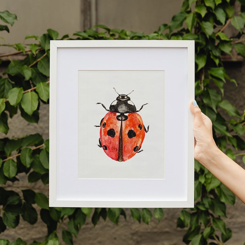 Ladybug Painting - Etsy