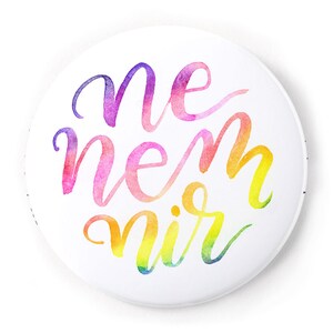 Ne / Nem / Nir Preferred Pronouns Compostable Pin-back Button - Gender ...