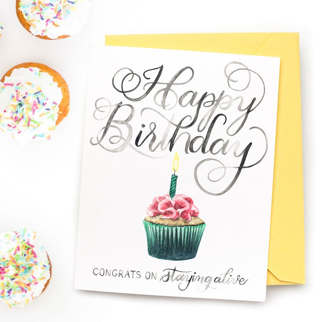 Congrats on Staying Alive Birthday Card Snarky Funny Birthday Card - Etsy