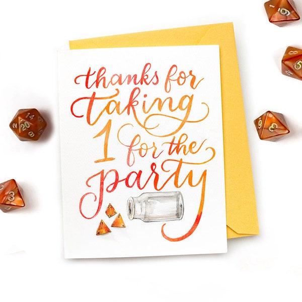 Dnd Thank You Card - Etsy