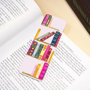 Vintage Bookshelves Bookmark — Library Themed Bookmark on Recycled ...