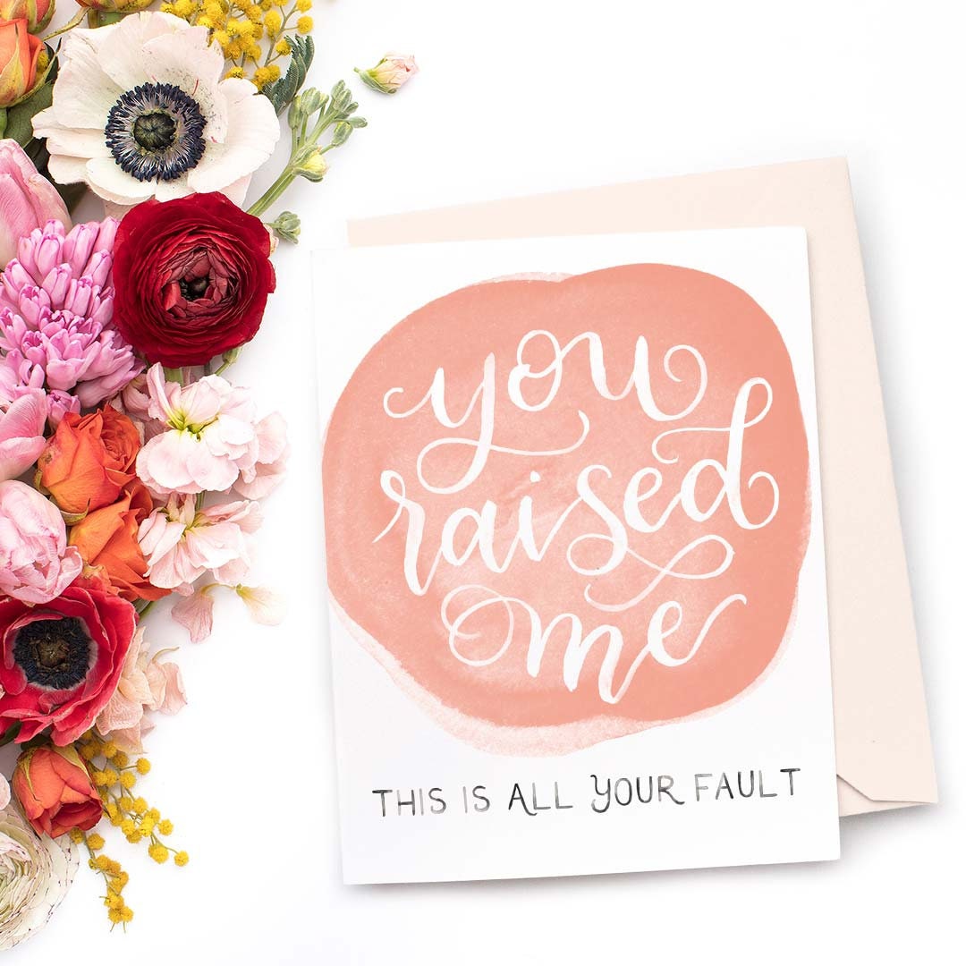 You Raised Me Card Blank Inside Mother's Day or - Etsy