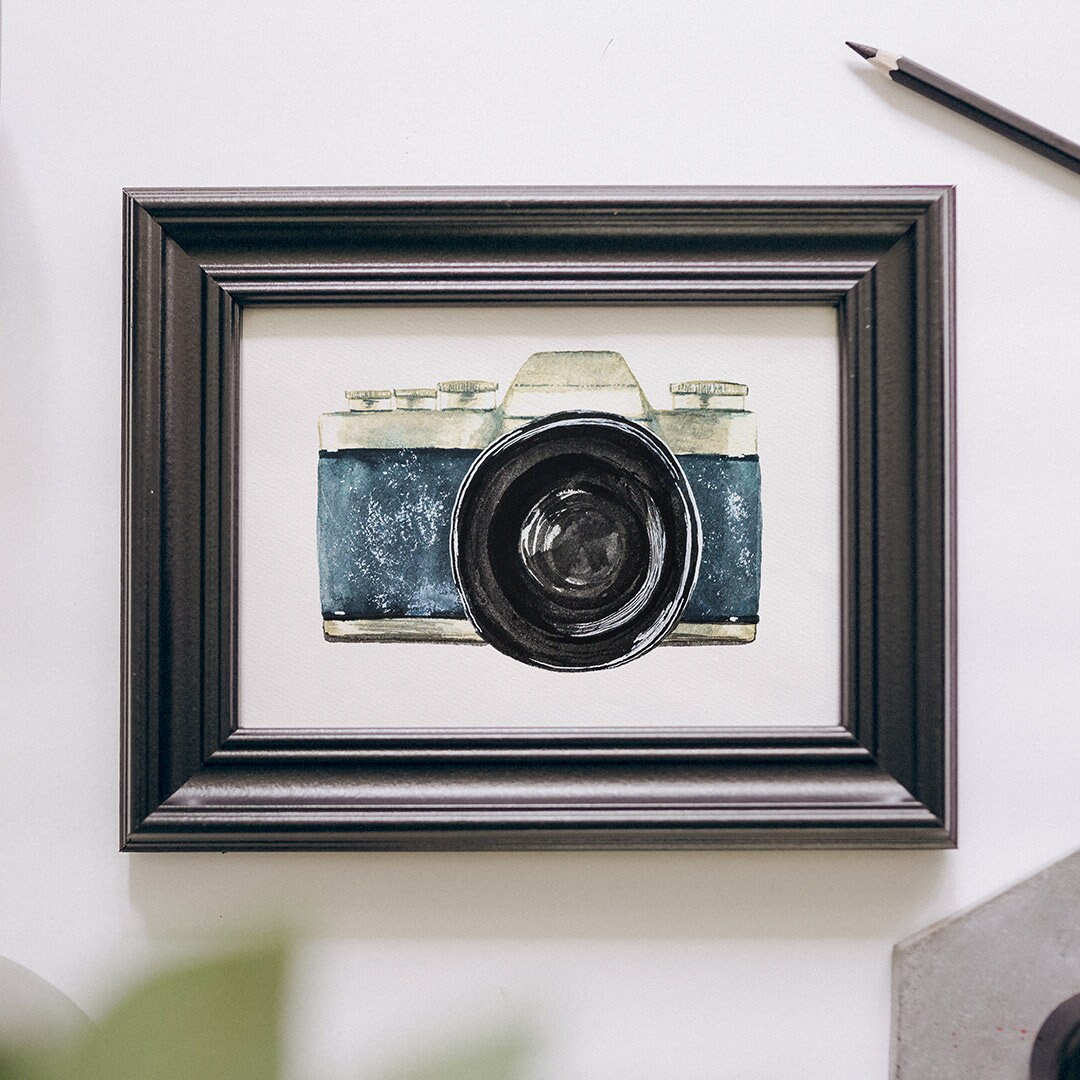 Vintage Film Camera Art Print - Photographer Gift Idea or Office Decor ...