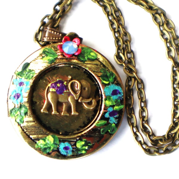 Elephant Locket - Etsy