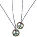 Little Peace Sign Charm Necklace Colorful Flowers Boho Hippie Jewelry ...