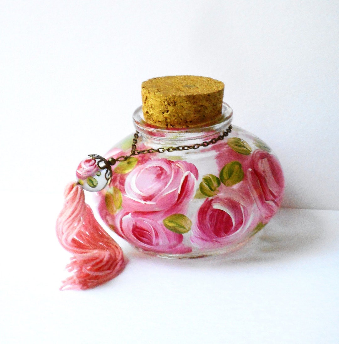 Beautiful Decorative Glass Apothecary Jar Vanity Bathroom Accessories ...