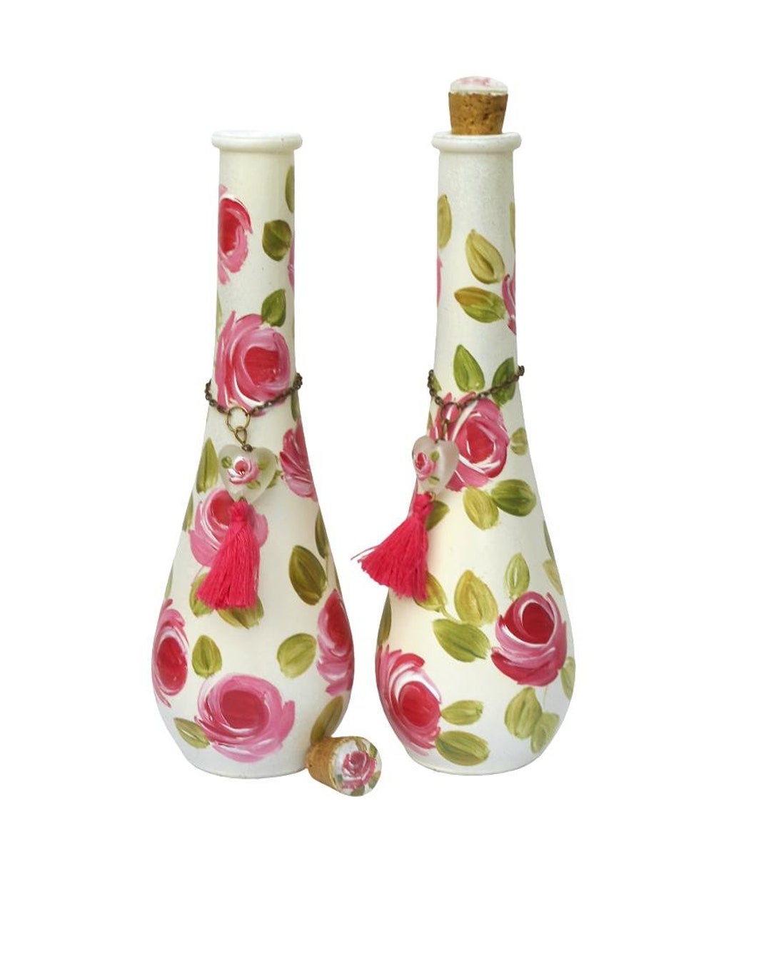 Single Decorative Tall Ivory Perfume Bottle With Stopper Cap Hand ...