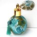 Hand Painted Blue Rose Perfume Bottle Atomizer Romantic - Etsy