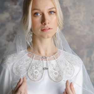Wedding Collar//white Wedding Collar//handmade Collar//lace Collar ...